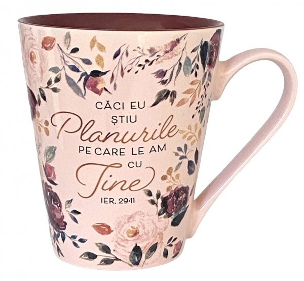 KERIGMA | Cană ceramică -- "Căci Eu știu planurile pe care le am cu ...