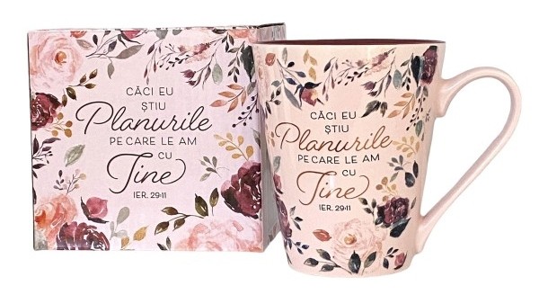 KERIGMA | Cană ceramică -- "Căci Eu știu planurile pe care le am cu ...