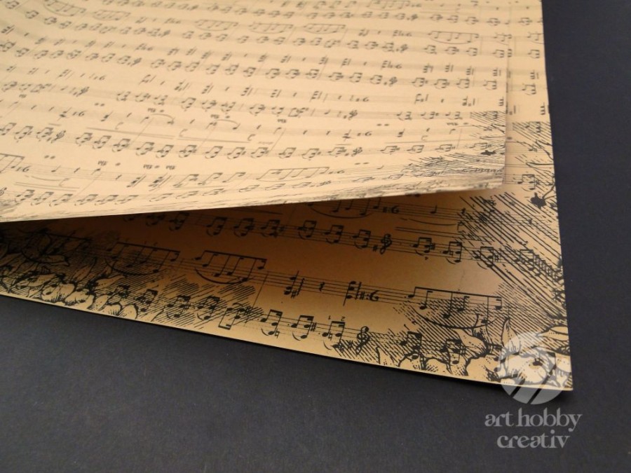 KERIGMA | Hartie ambalaj kraft - note muzicale